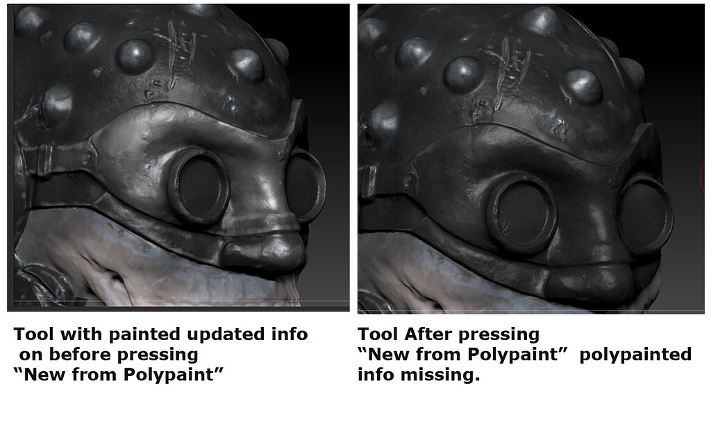 "New-from Polypaint" not showing updated information - ZBrushCentral