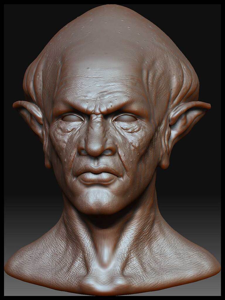 Alien Head Sculpture(W.I.P) - ZBrushCentral