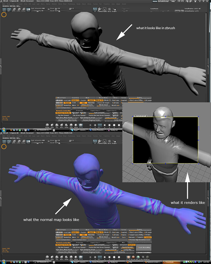 normal map rendering weird? - ZBrushCentral