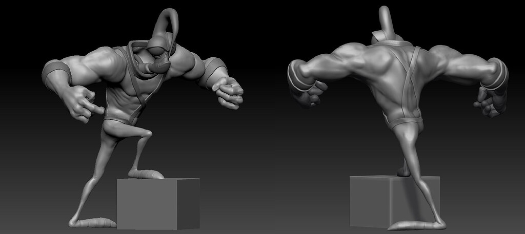 sculpt base on earthWormJim - ZBrushCentral