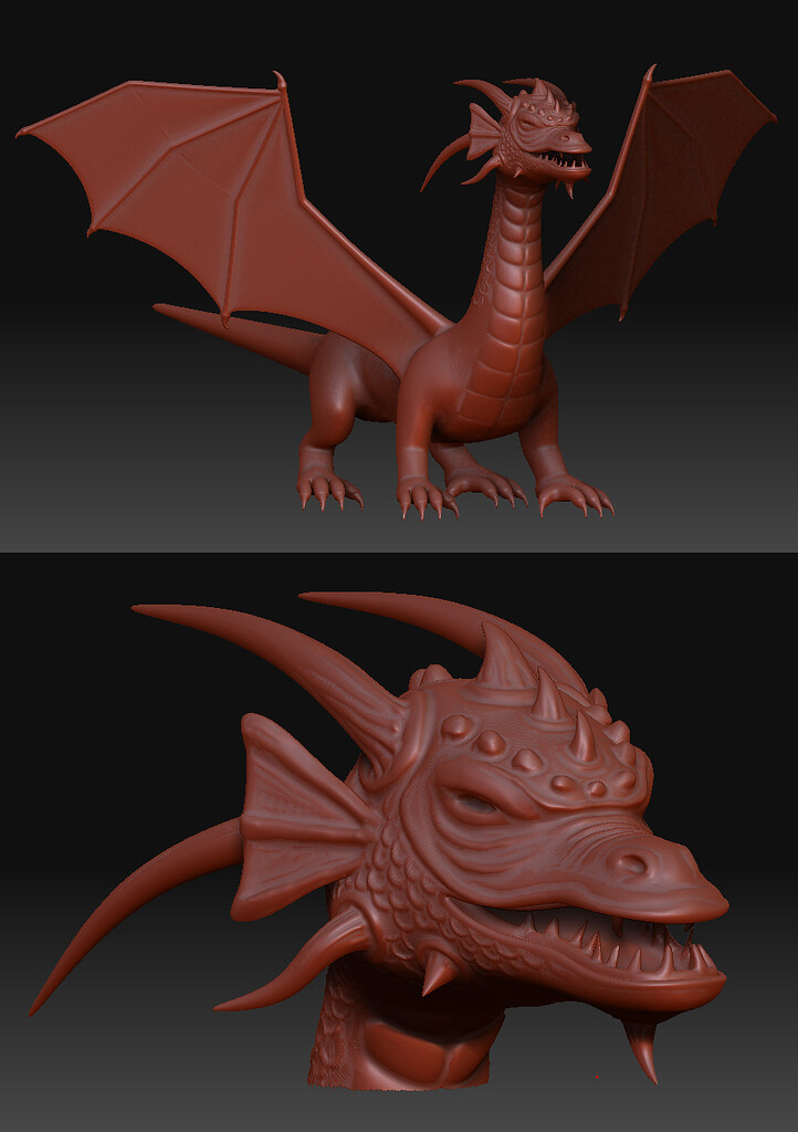 Huma's silver dragon - WIP - ZBrushCentral