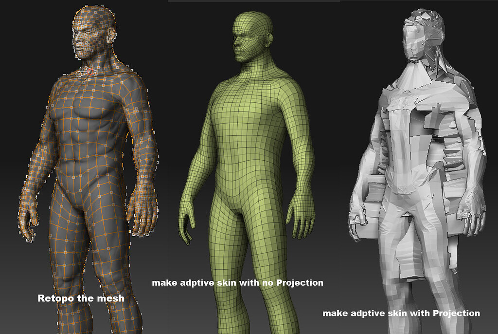 how to fix the detail of Projection after i retopo the mesh ...