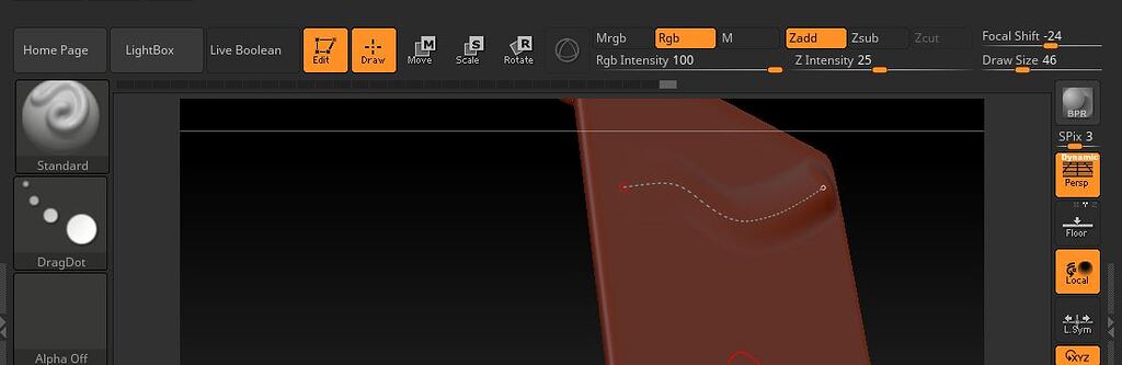 Curve mode not working - ZBrushCentral