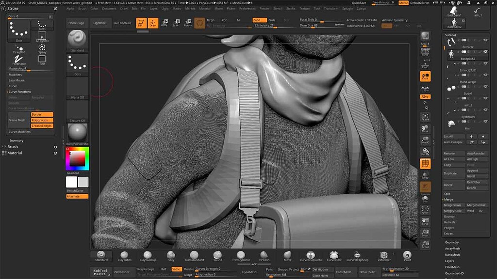 Polyframe mode help needed - ZBrushCentral