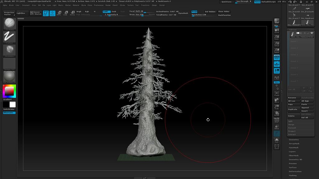 Problem with making tree in zbrush. - ZBrushCentral