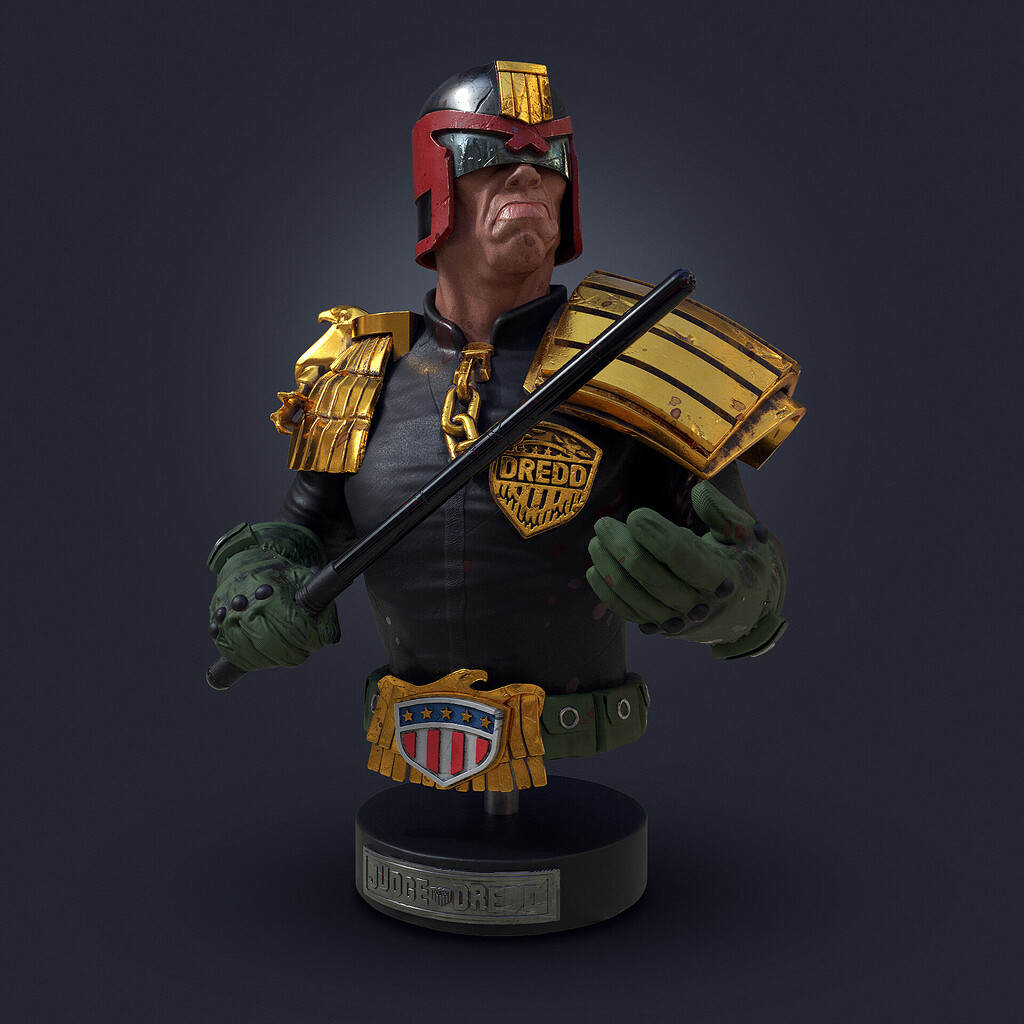 Judge Dredd sculpting for 3D printing - ZBrushCentral