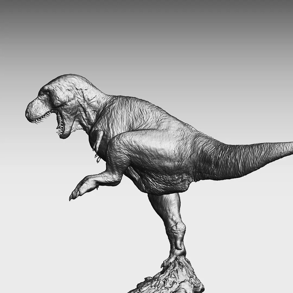 T-rex defensive pose - ZBrushCentral