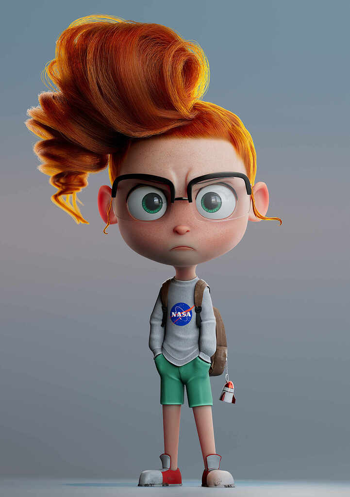 RED HAIR CARTOON - ZBrushCentral