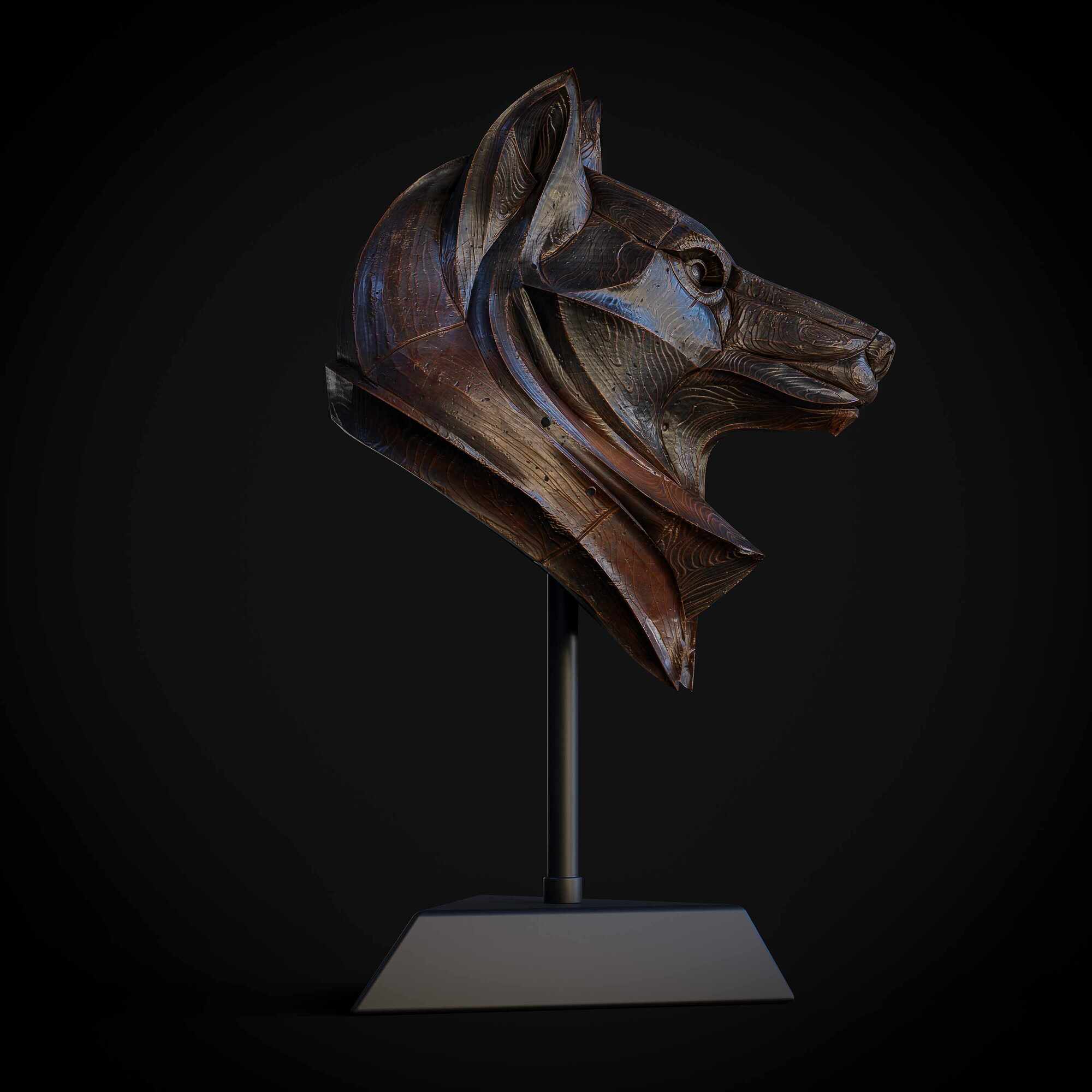 Wooden Wolf Mask - ZBrushCentral