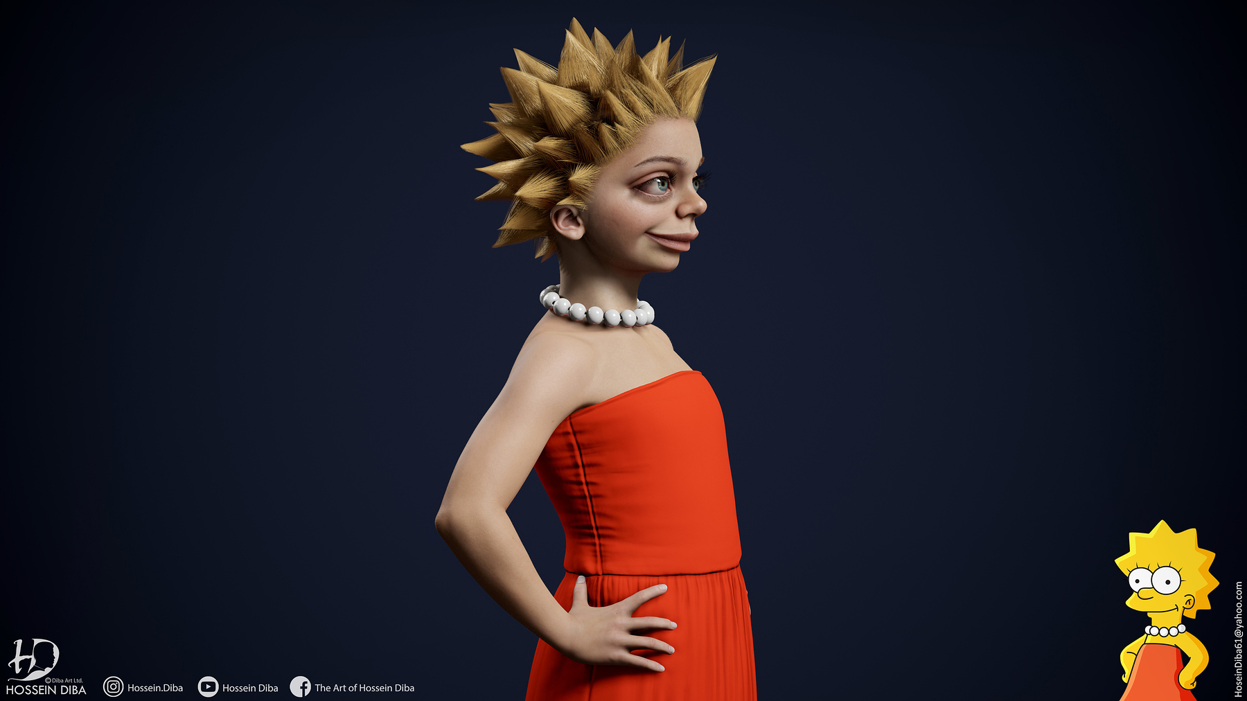 3D Model of Lisa Simpson(Real time) - ZBrushCentral