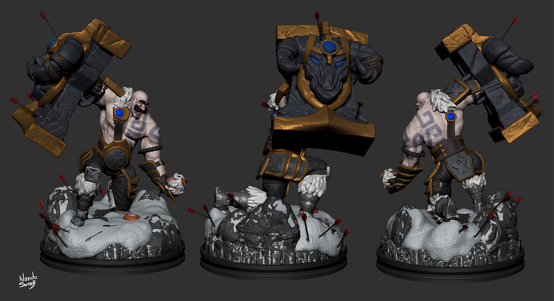 Braum saving Poro - League of Legends - ZBrushCentral