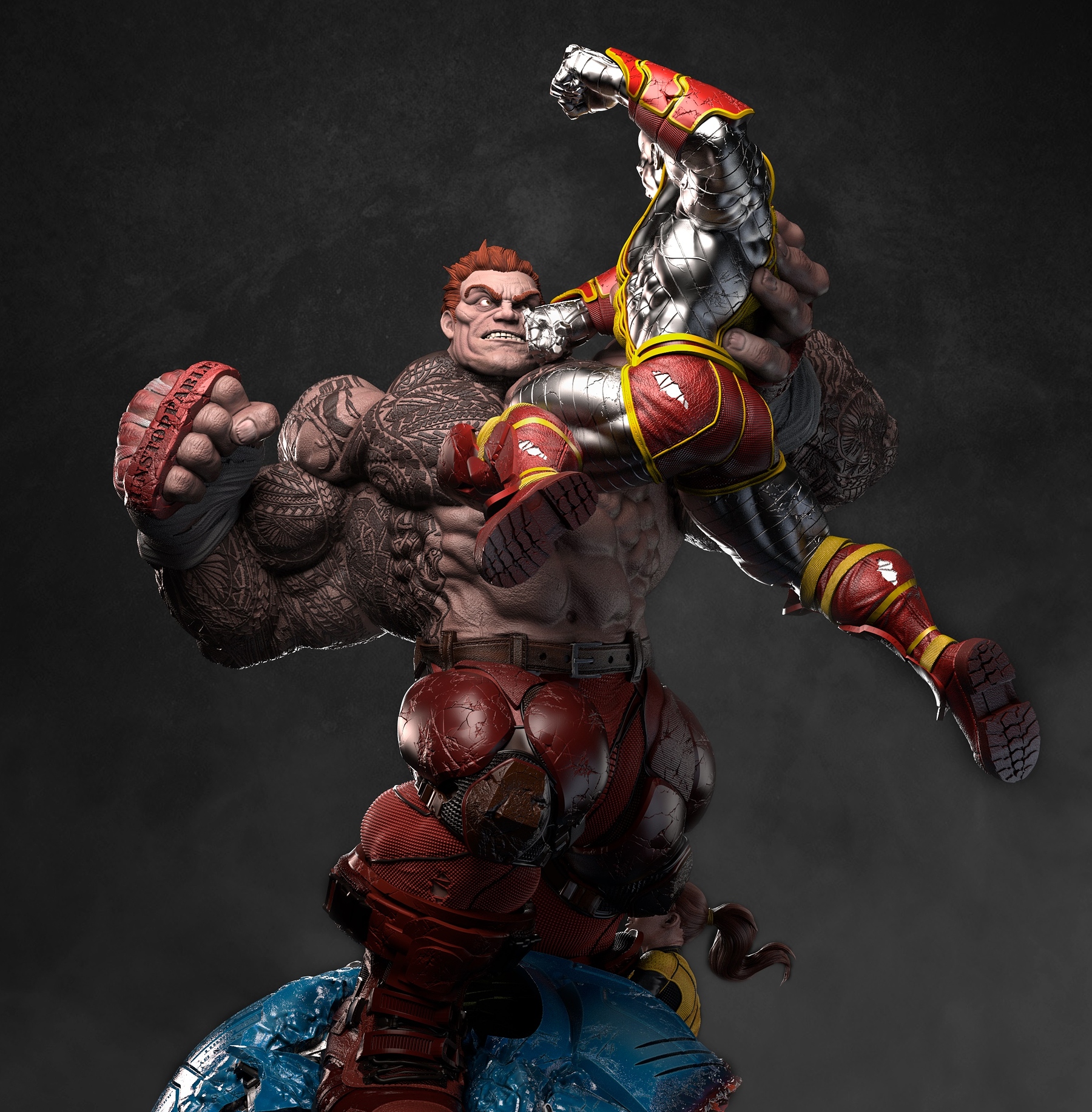 Juggernaut vs colossus - fan art (color renders) - ZBrushCentral