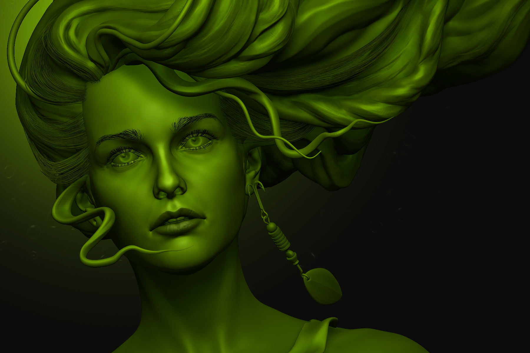 Green Mermaid - ZBrushCentral
