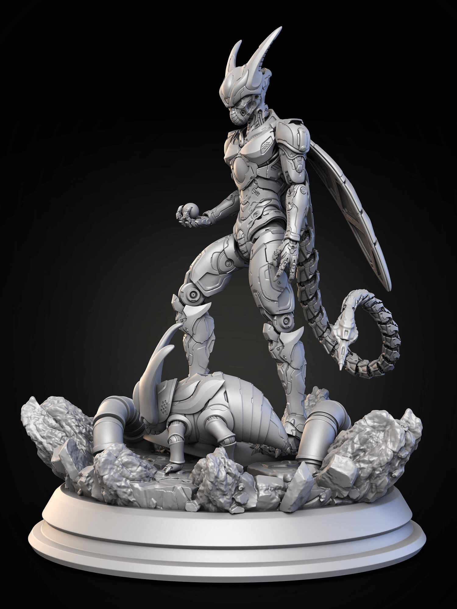 Dragon ball Imperfect Mecha Cell - ZBrushCentral