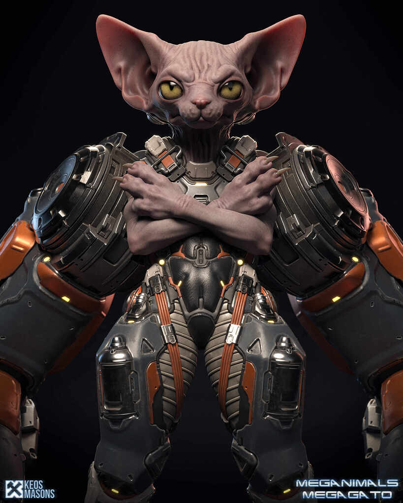 Megagato (Meganimals) - ZBrushCentral