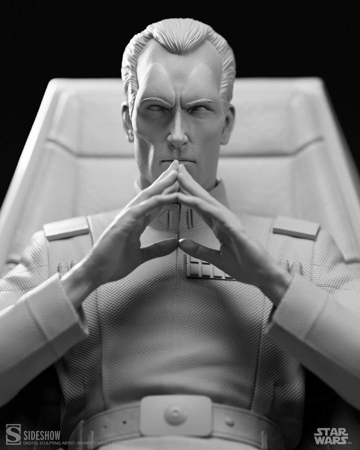 Grand Admiral Thrawn Collectible Statue Sculpt (SideShow) - ZBrushCentral