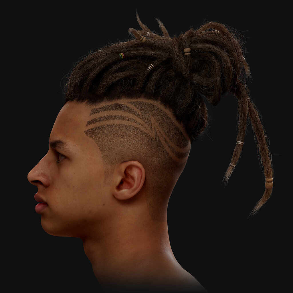 Undercut Rasta Game Ready Real Time Hair - ZBrushCentral