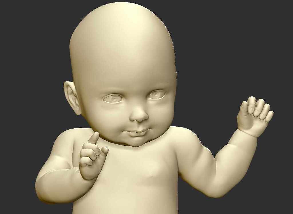 Cute Baby sculpt By me - ZBrushCentral