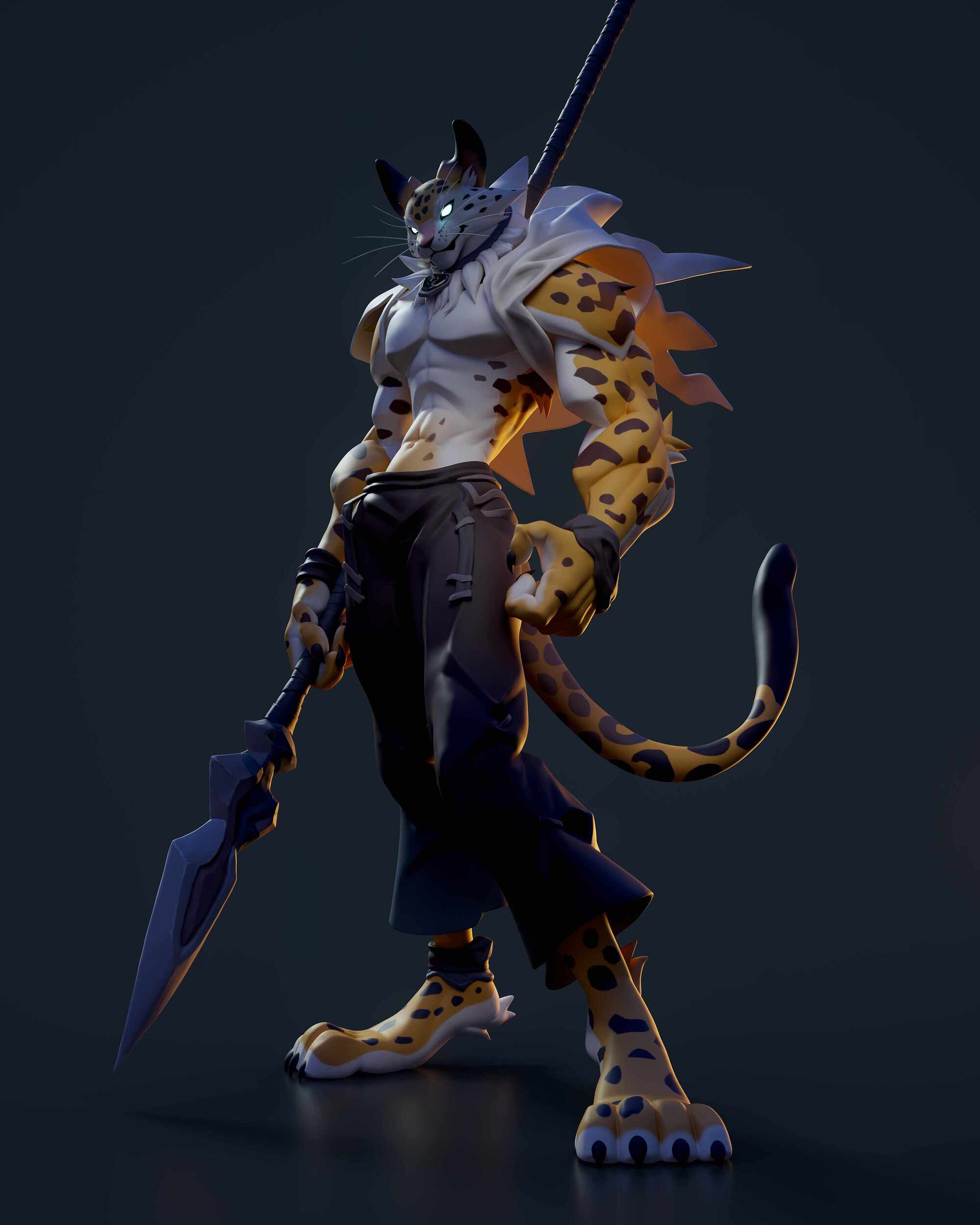 Furry_leopard_warrior - ZBrushCentral