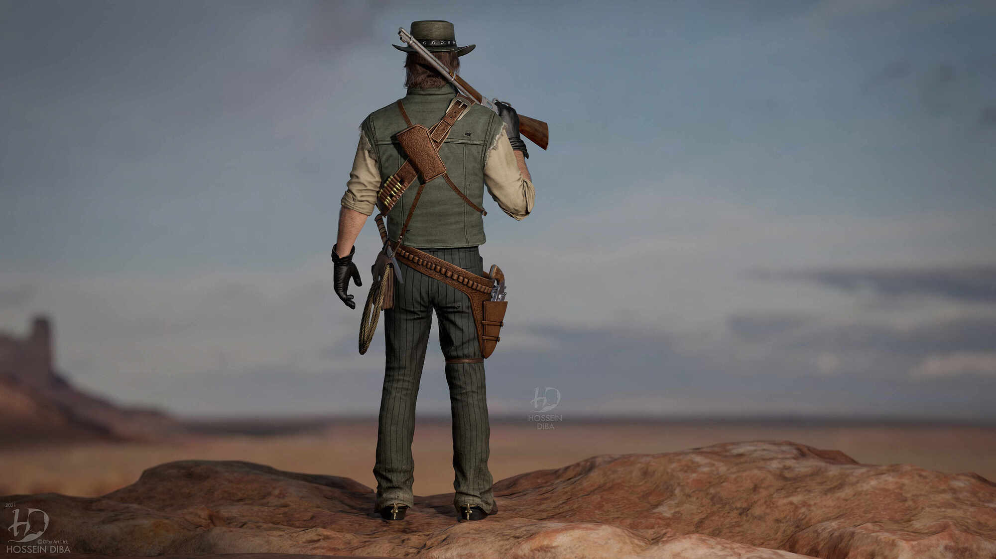 3D Model of John Marston (Real Time) - ZBrushCentral