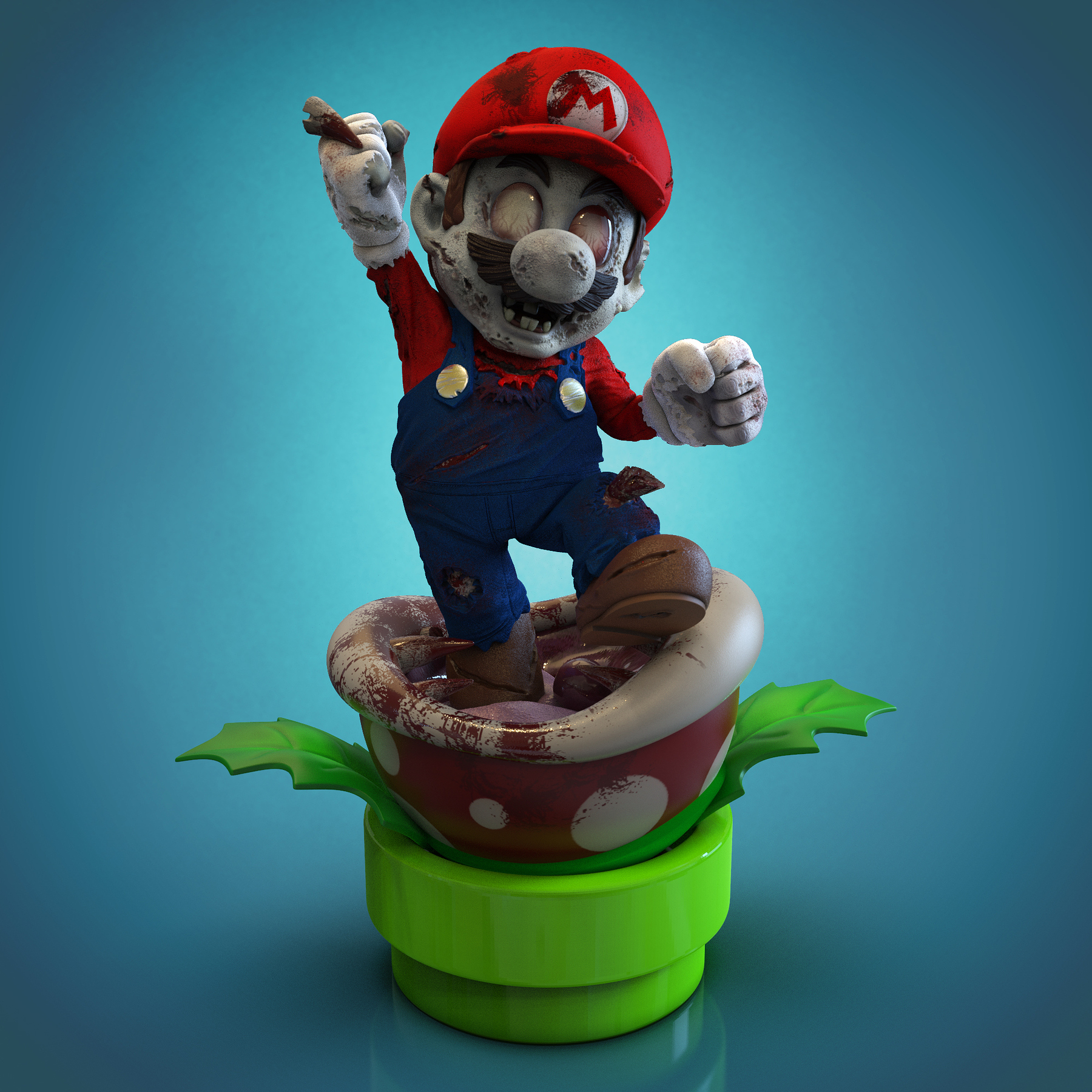 Super Mario Zombie - ZBrushCentral