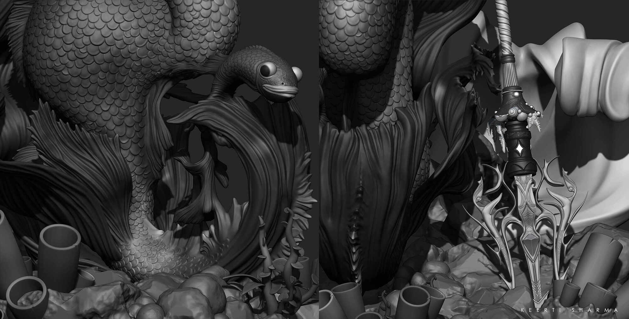 Mermaid (A Goddess) Character Sculpting (Zbrush) - ZBrushCentral