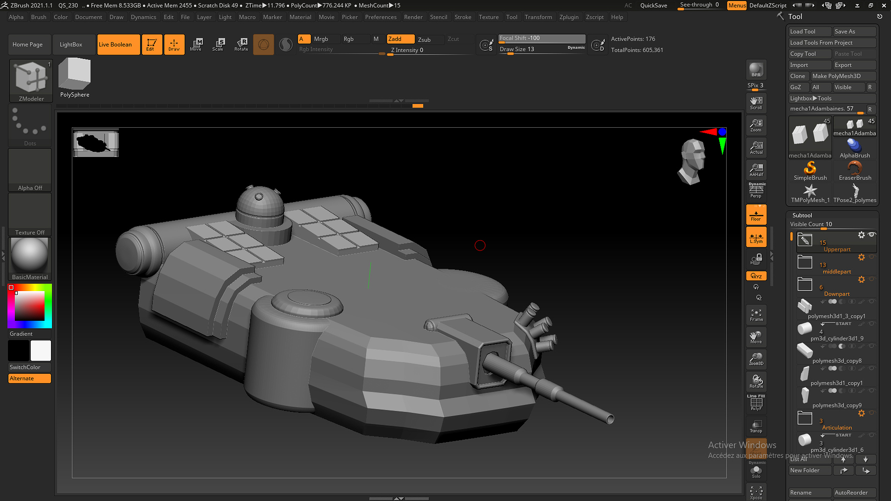 Mech design work in progress - ZBrushCentral
