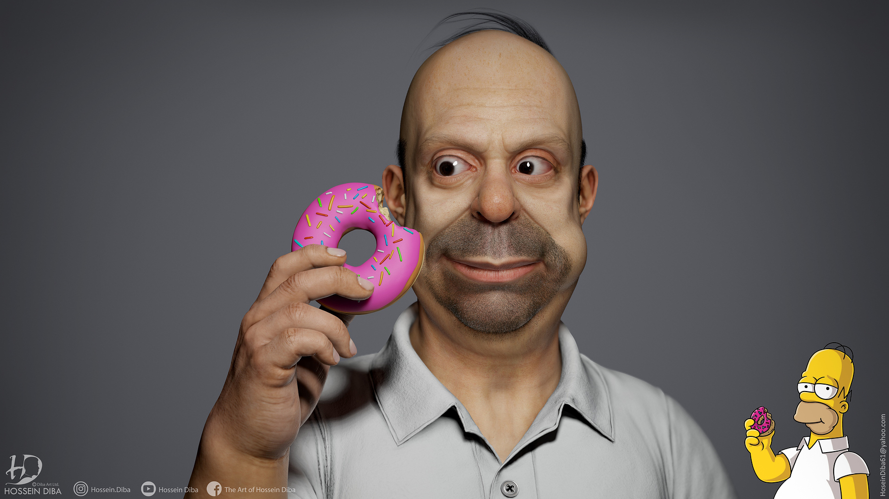 3D Model of Homer Simpson(Real time) - ZBrushCentral