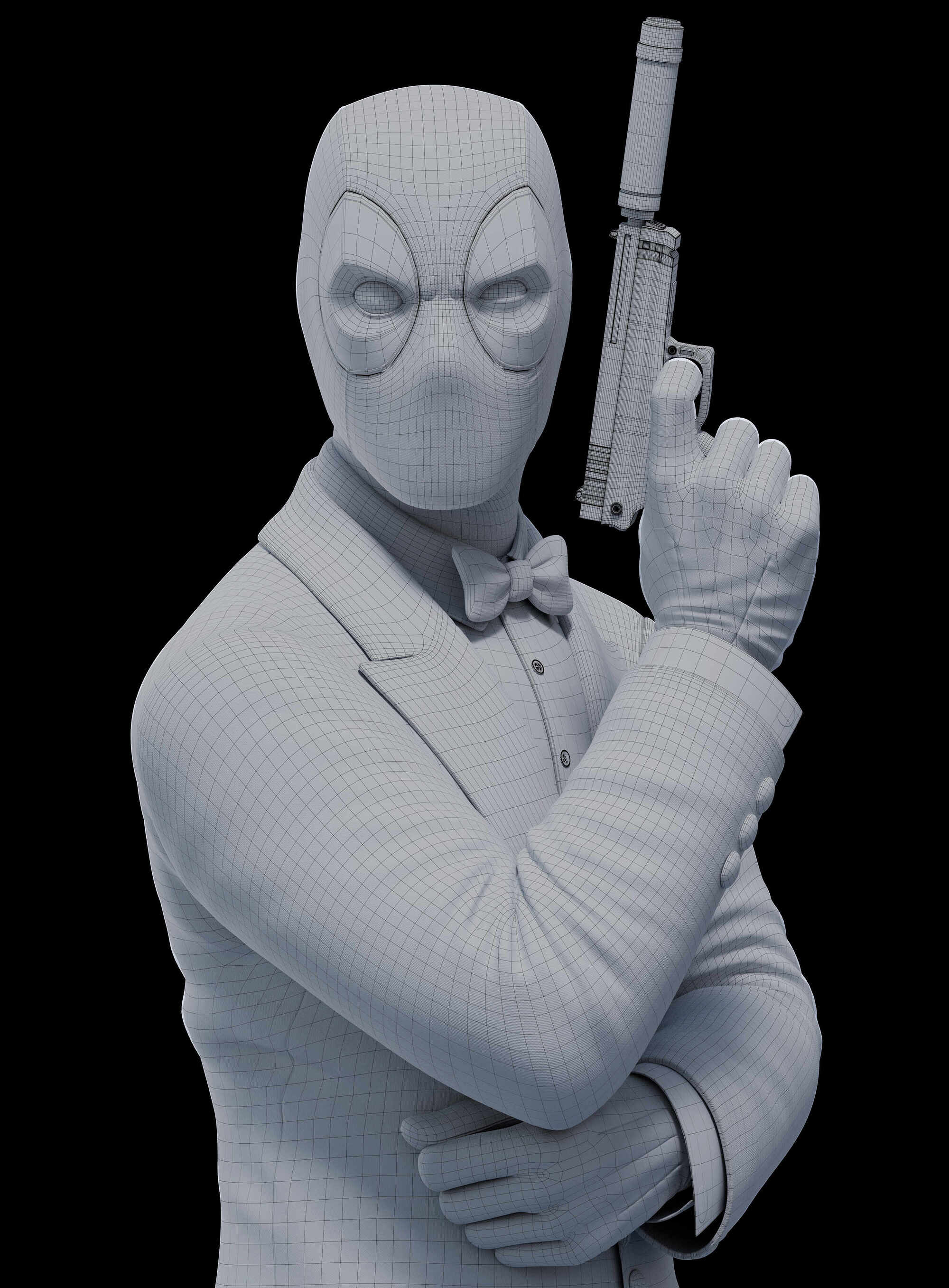 Secret Agent Deadpool - ZBrushCentral