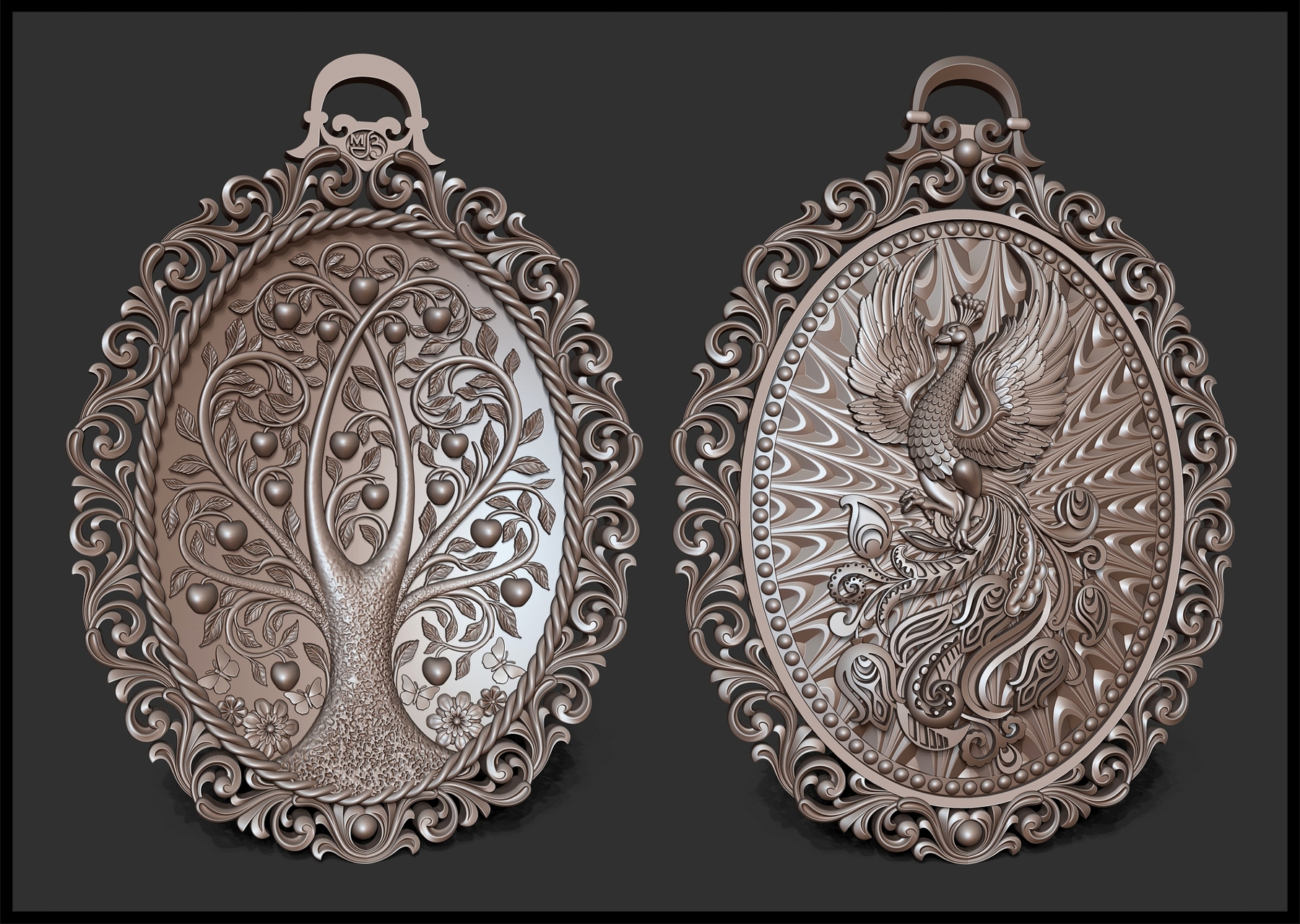 My work for the CNC and 3D printing - pendant - ZBrushCentral