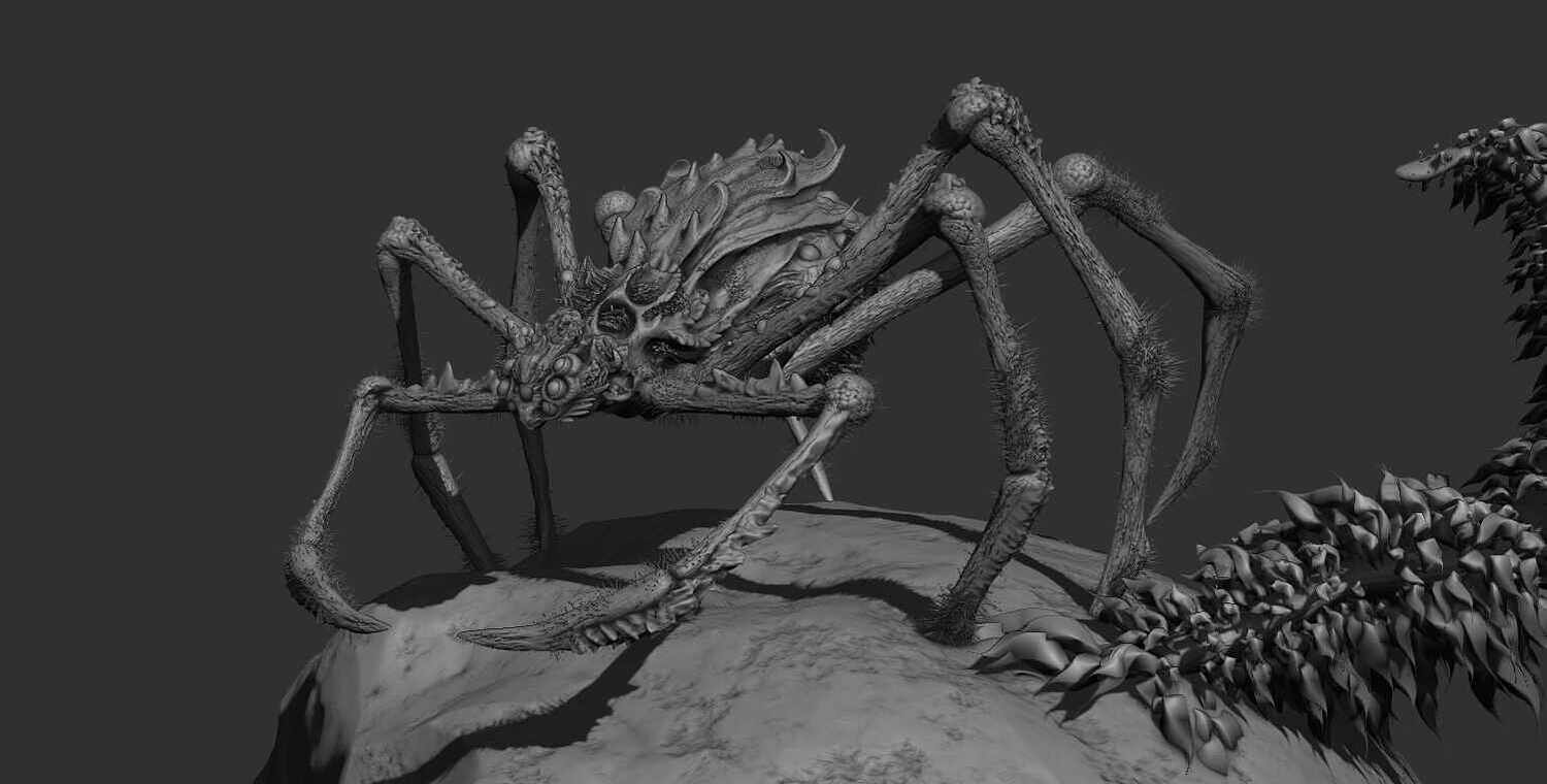 ZBRUSH SCULPT Spider Creature 3D art - ZBrushCentral
