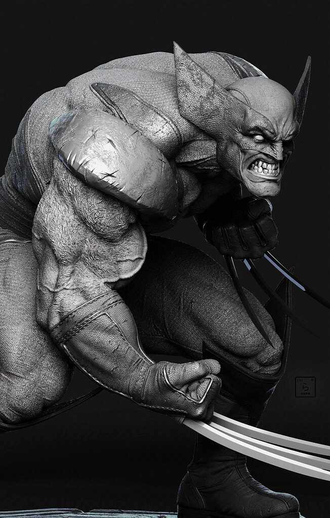 Wolverine: Berserker Rage Sideshow Collectibles Statue - ZBrushCentral
