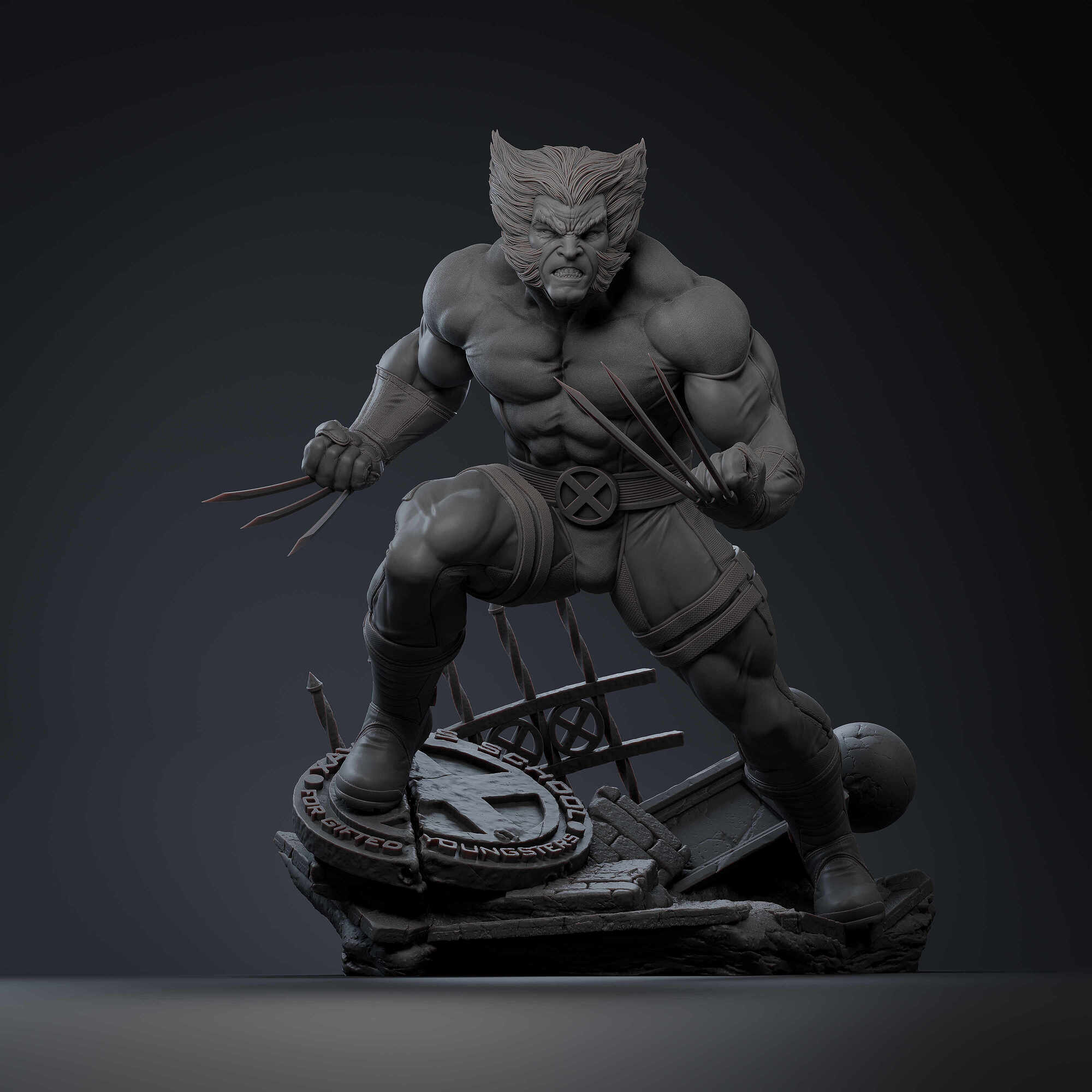 WOLVERINE CLAY RENDER FAN ART - ZBrushCentral