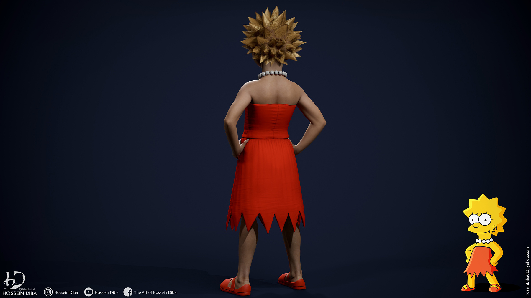 3D Model of Lisa Simpson(Real time) - ZBrushCentral
