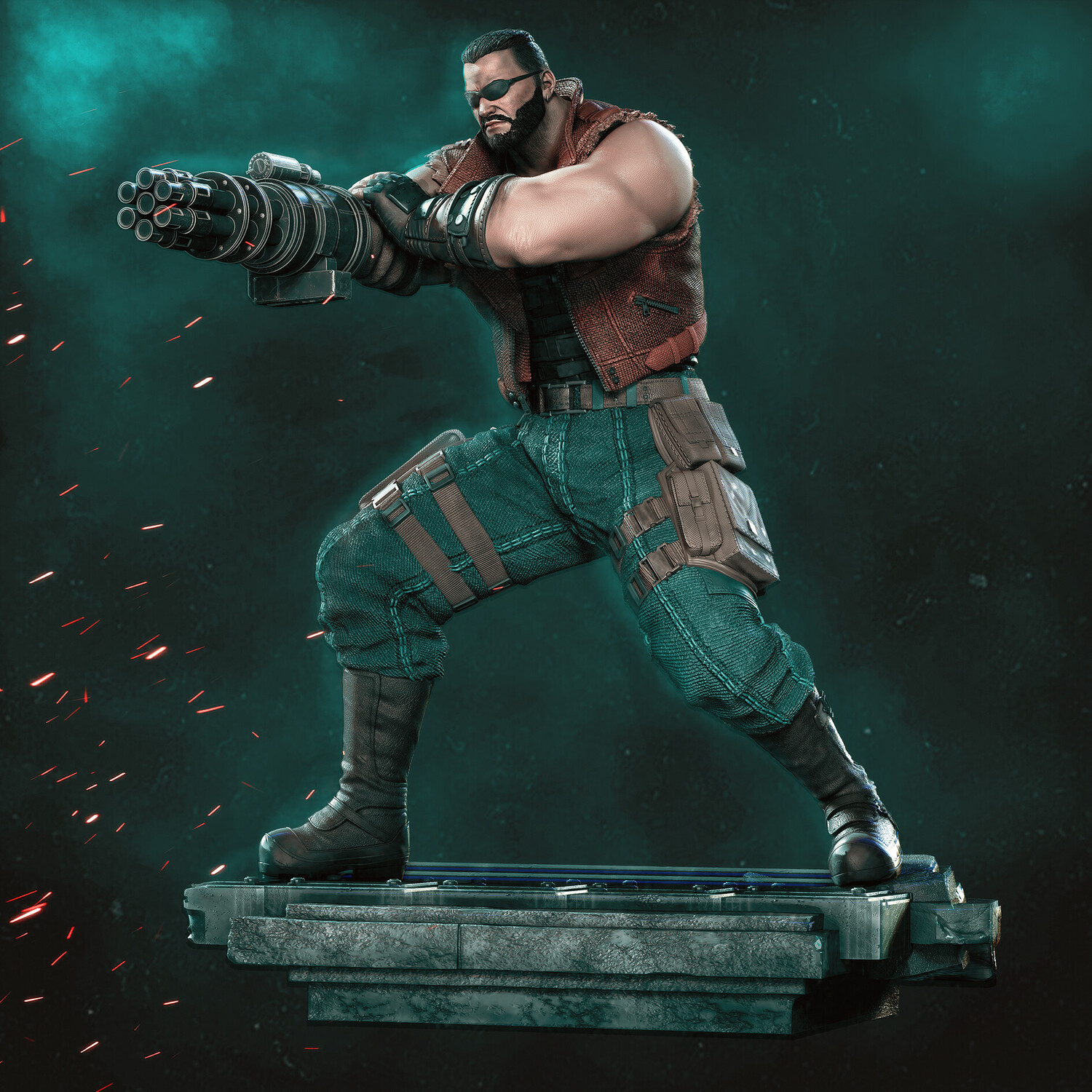 Barret Wallace Final Fantasy Remake Fan Art - ZBrushCentral