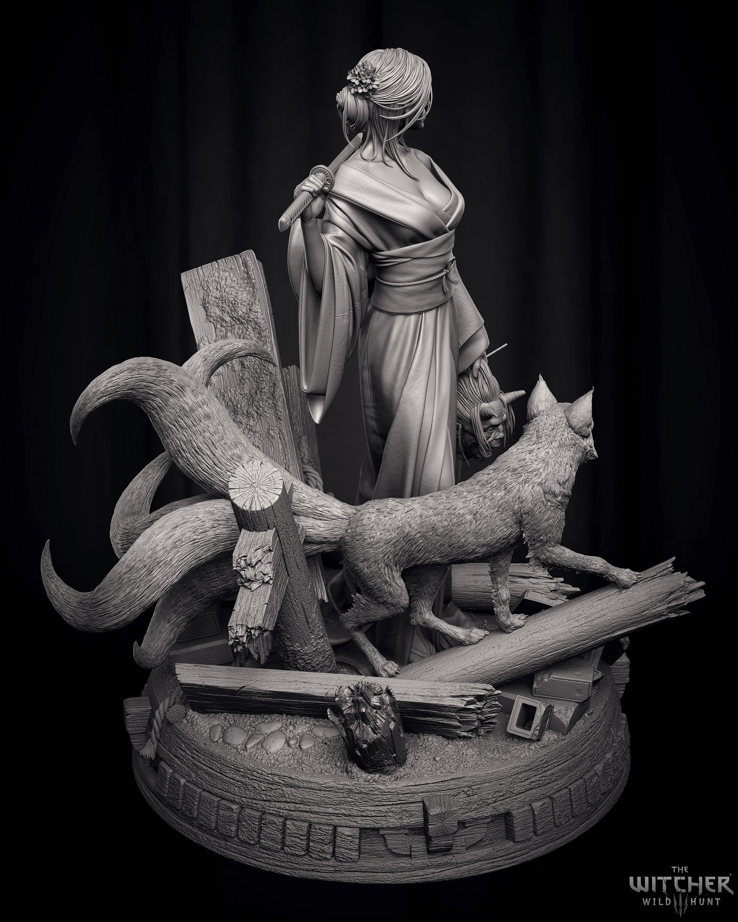 Ciri and Kitsune Figure - CD Projekt - ZBrushCentral