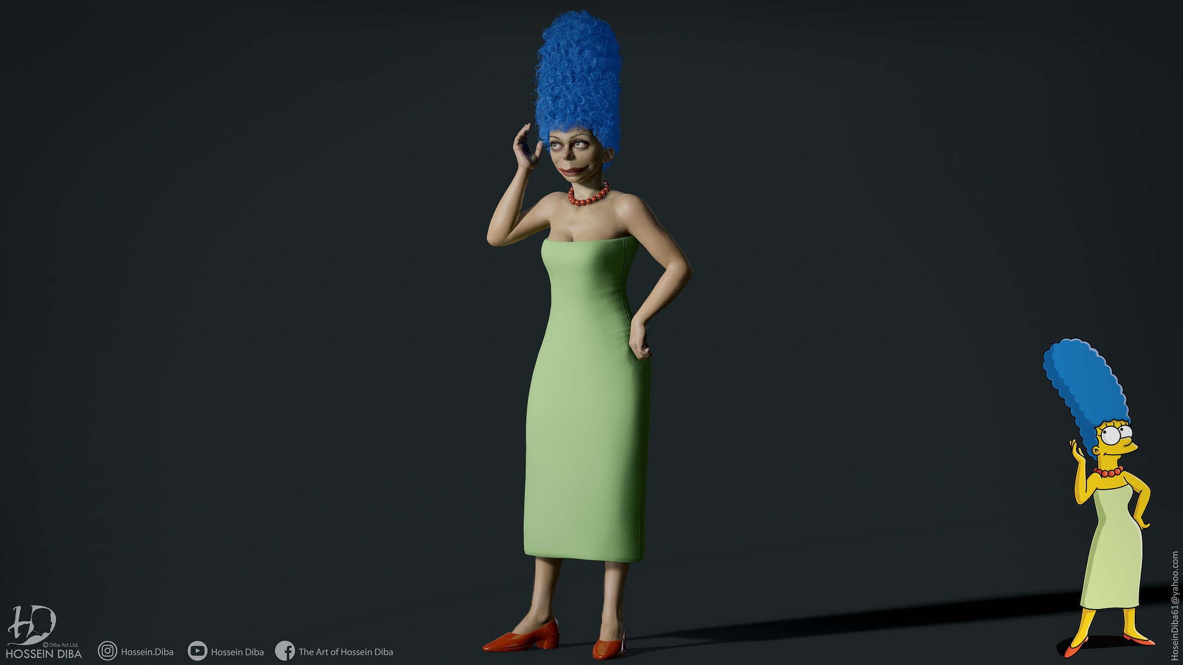 3D Model of Marge Simpson(Real time) - ZBrushCentral