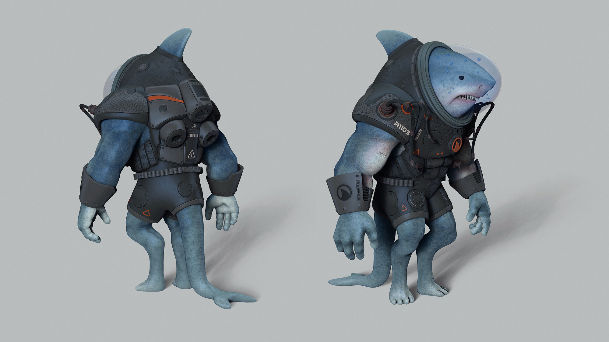 Cyber Shark - ZBrushCentral