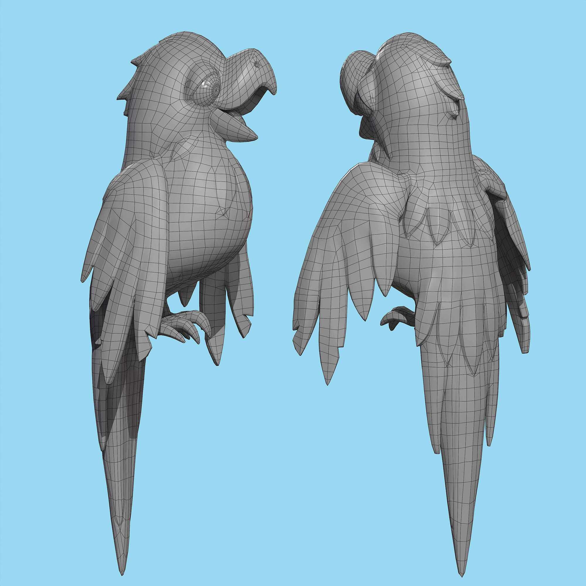 Parrot's Trainer real-time model - ZBrushCentral
