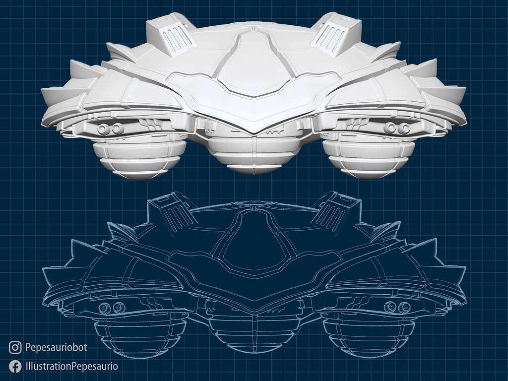 Samus Aran's Gunship blueprint - ZBrushCentral
