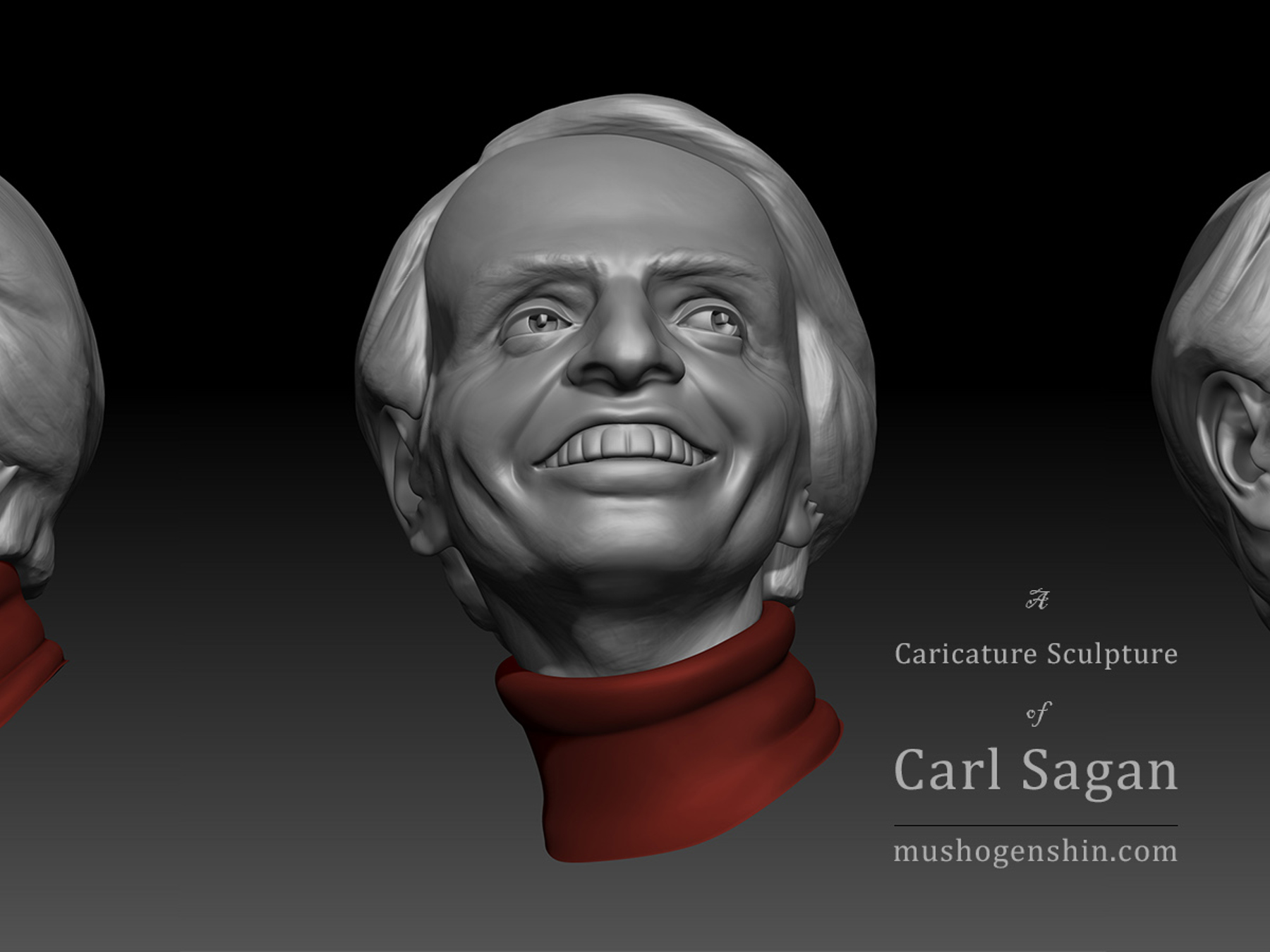Caricature Sculpt of Carl Sagan - ZBrushCentral