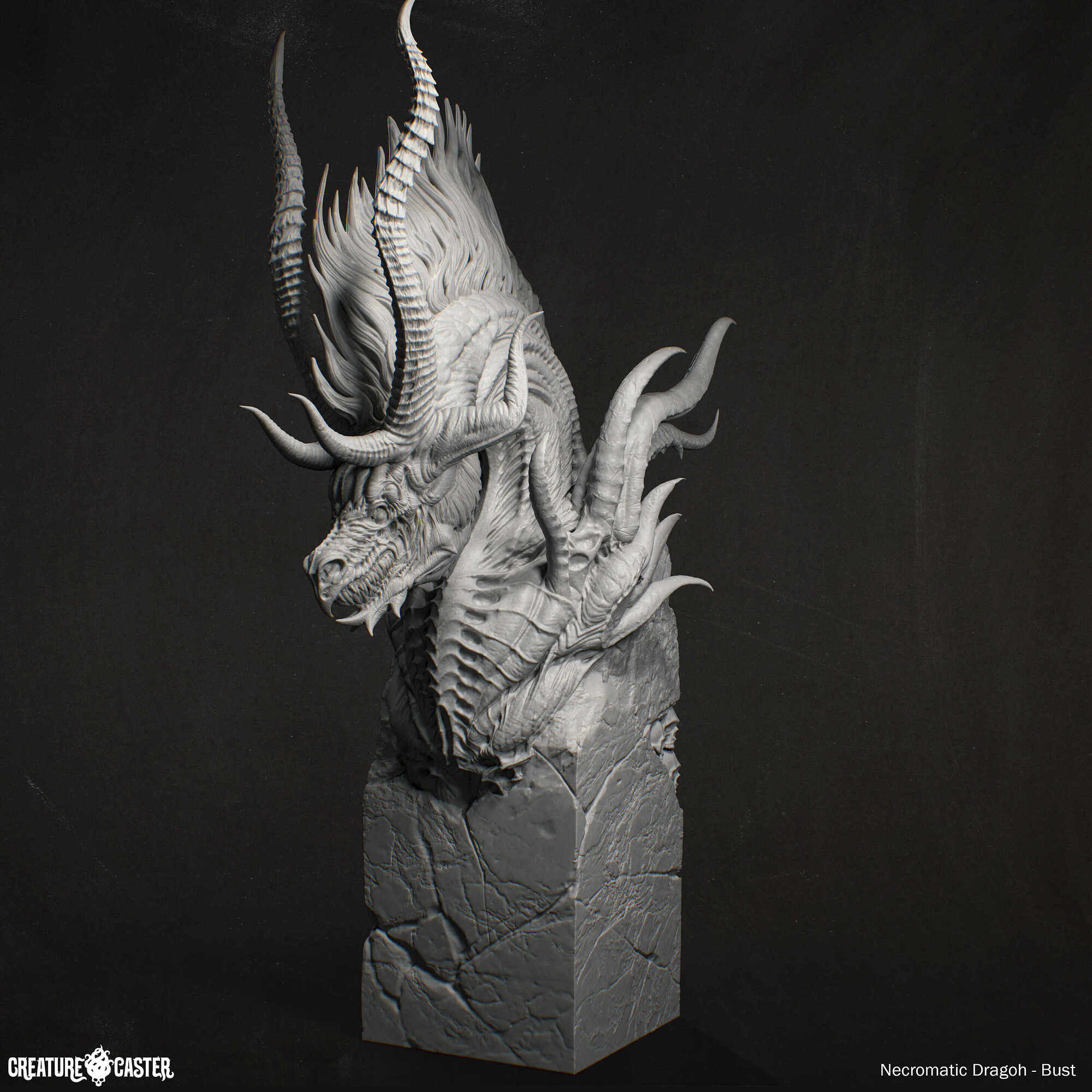 Necromatic Dragon Bust ( Creature Caster - Miniatures ) - ZBrushCentral