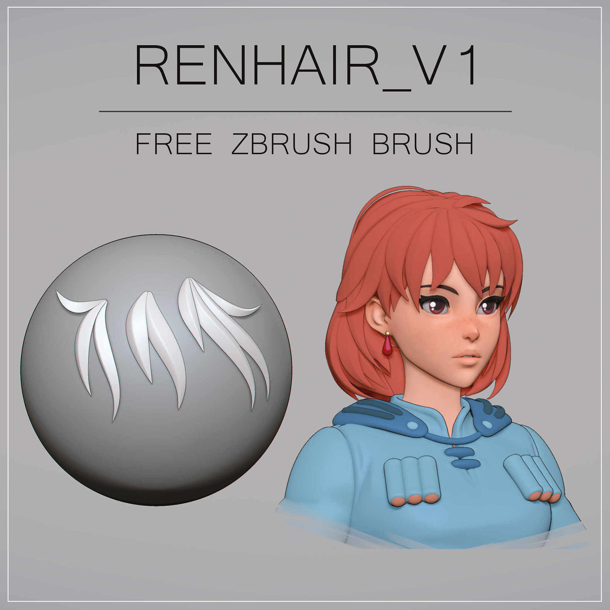 Free Stylized Hair Brush - ZBrushCentral