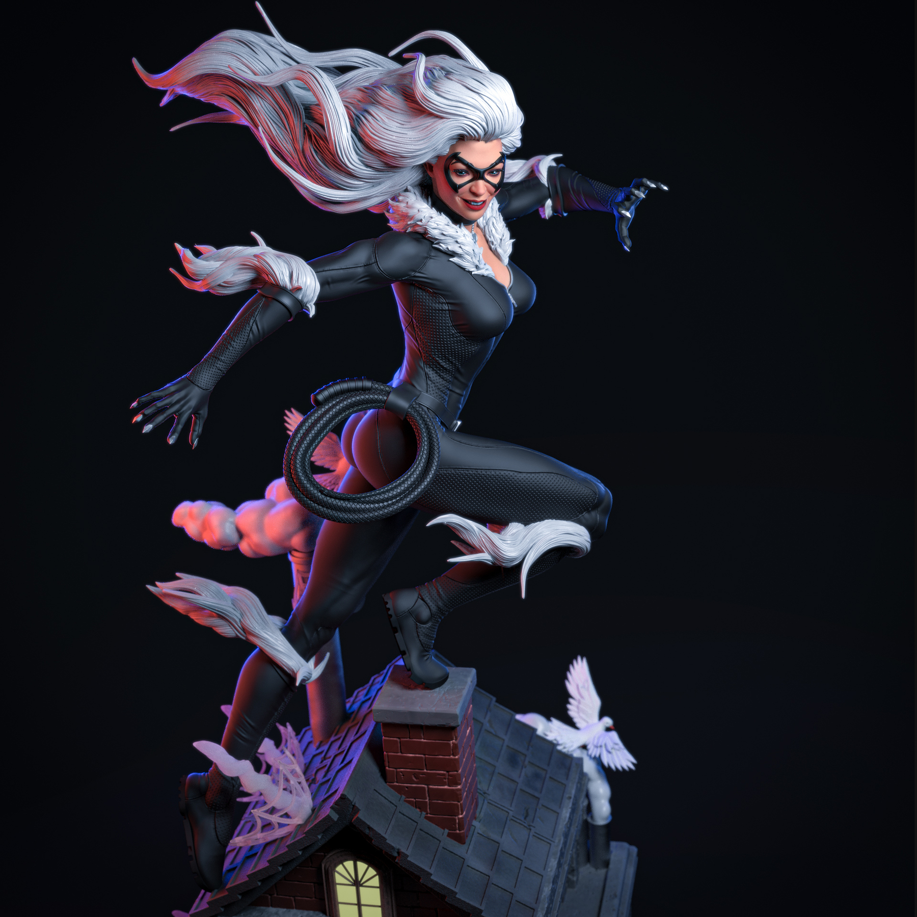 Black Cat Fan Art Statue - ZBrushCentral