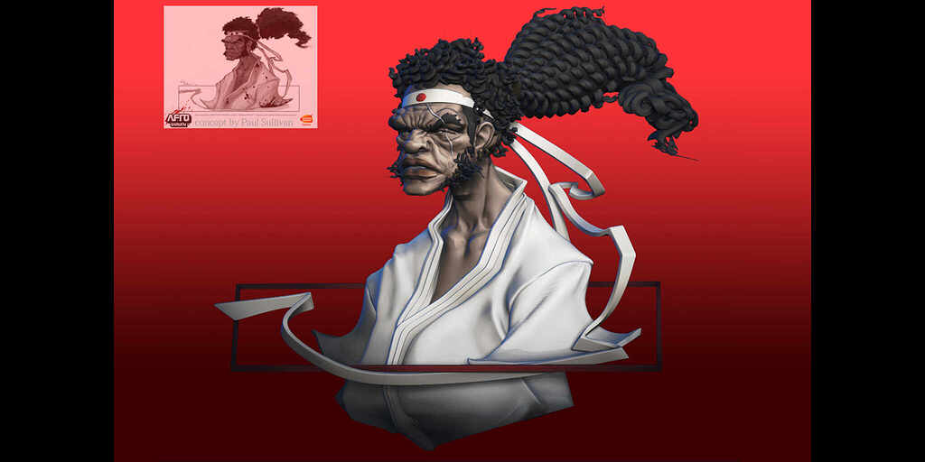 Afro Samurai sculpt - ZBrushCentral
