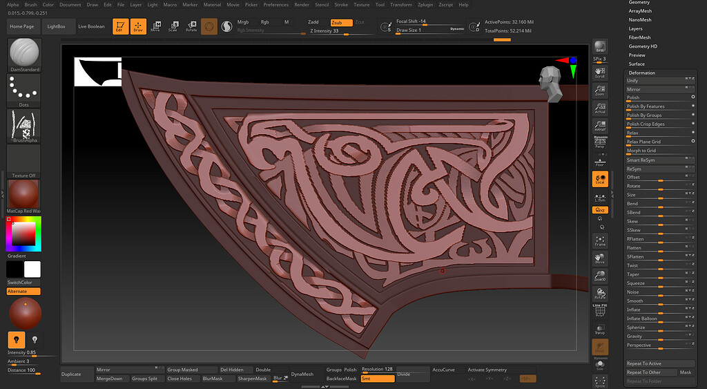 Zbrush mask by alpha is pixelated - ZBrushCentral