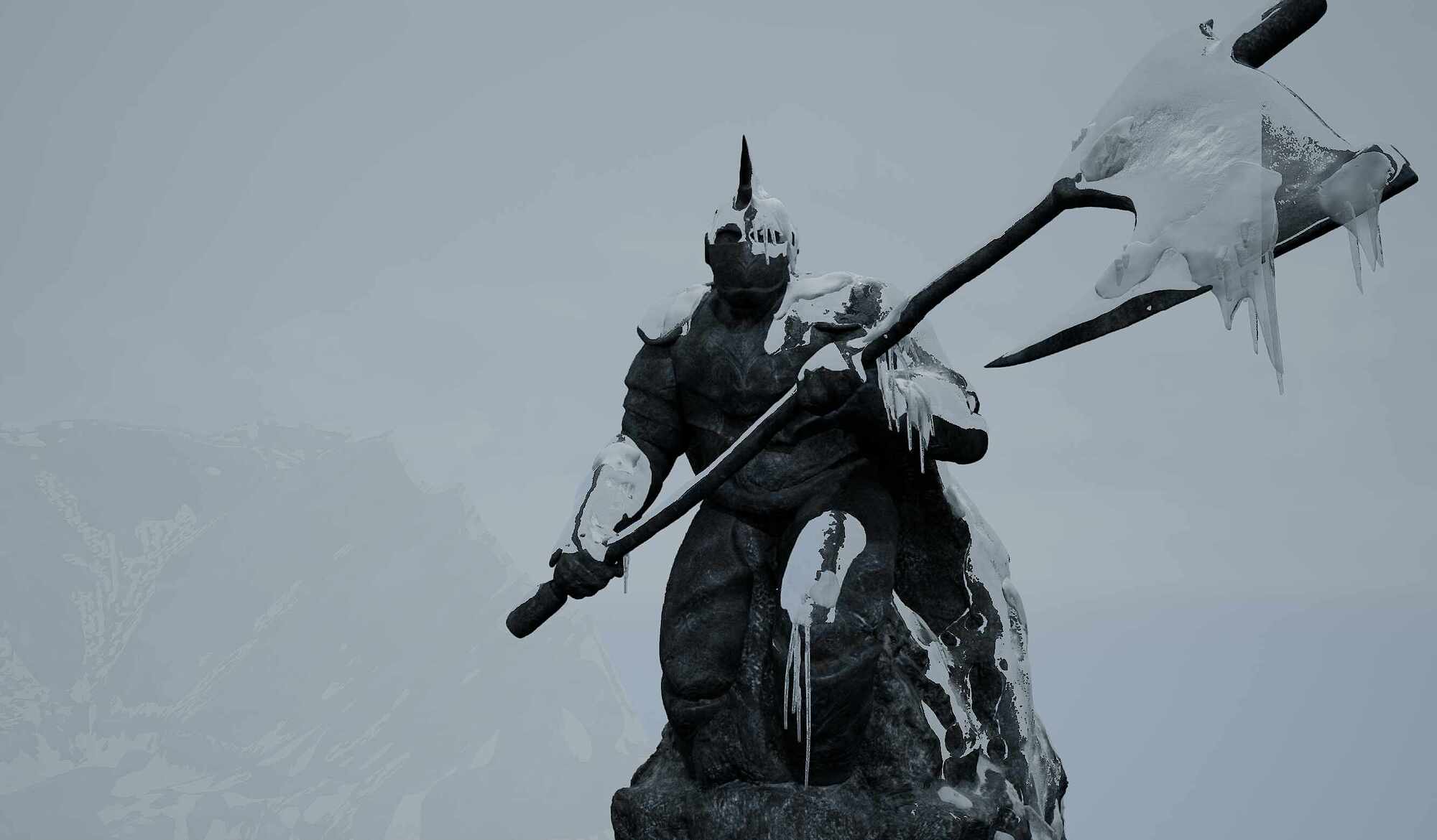 Frozen Knight Statue - ZBrushCentral