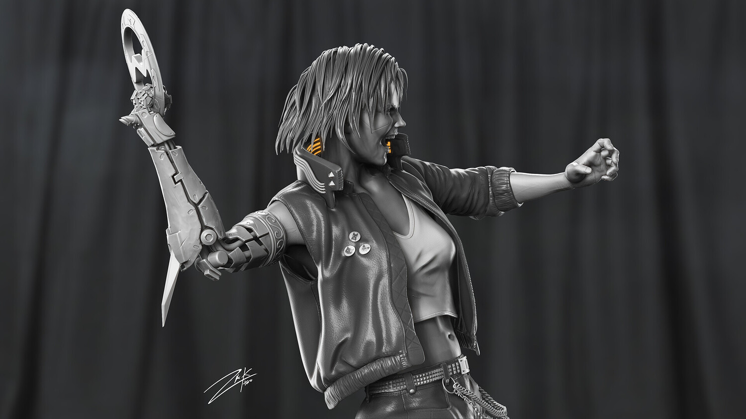 Xena: Cyberpunk warrior - Collectible Statue Sculpt - ZBrushCentral