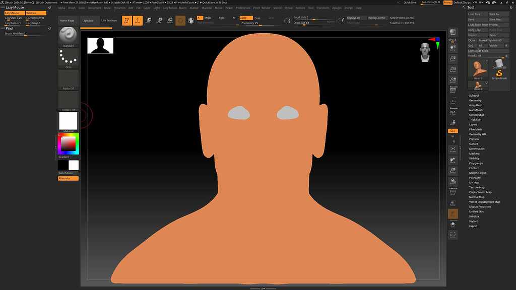 How do I check the material of a subtool? - ZBrushCentral