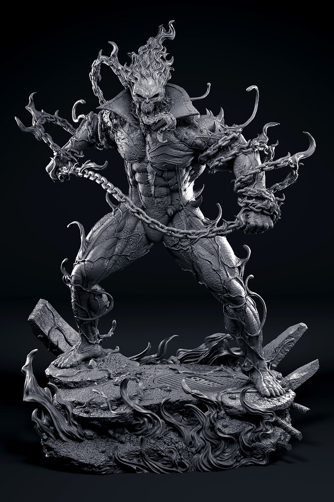 Ghost Rider Venomized - ZBrushCentral